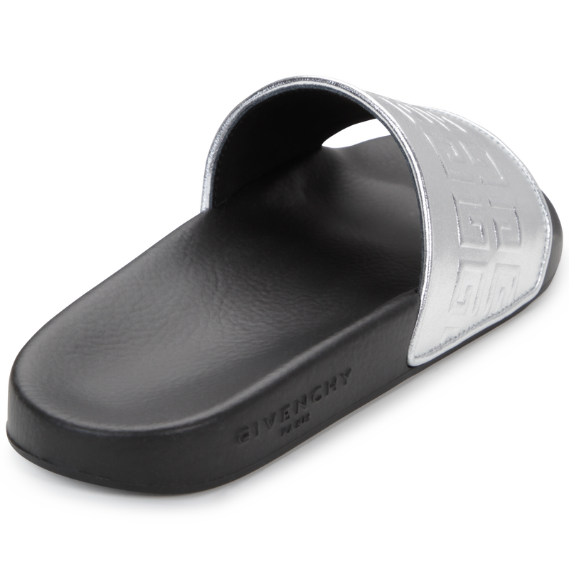 GIVENCHY Metallic leather slides