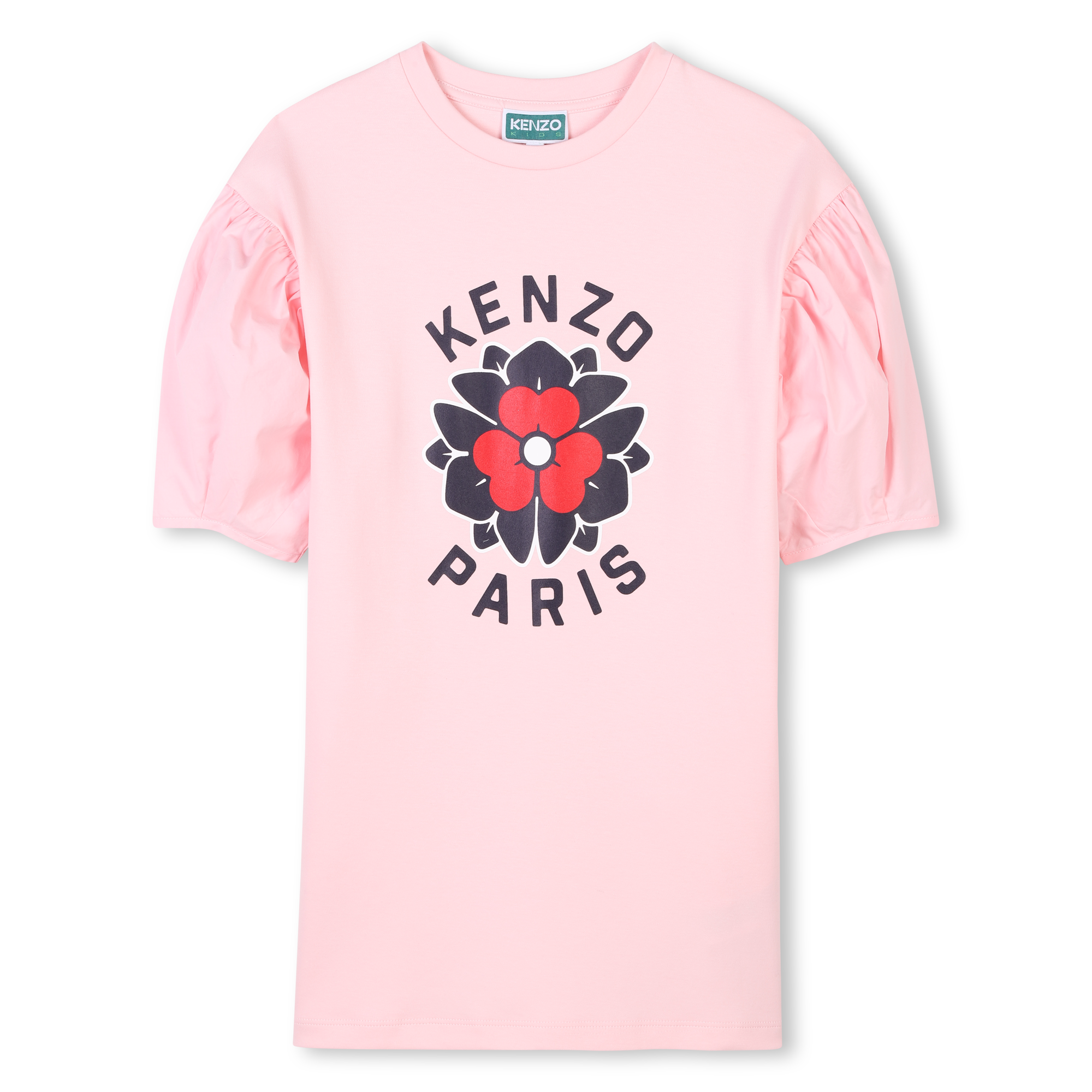 KENZO KIDS Straight puff-sleeved dress for GIRL | Kids around