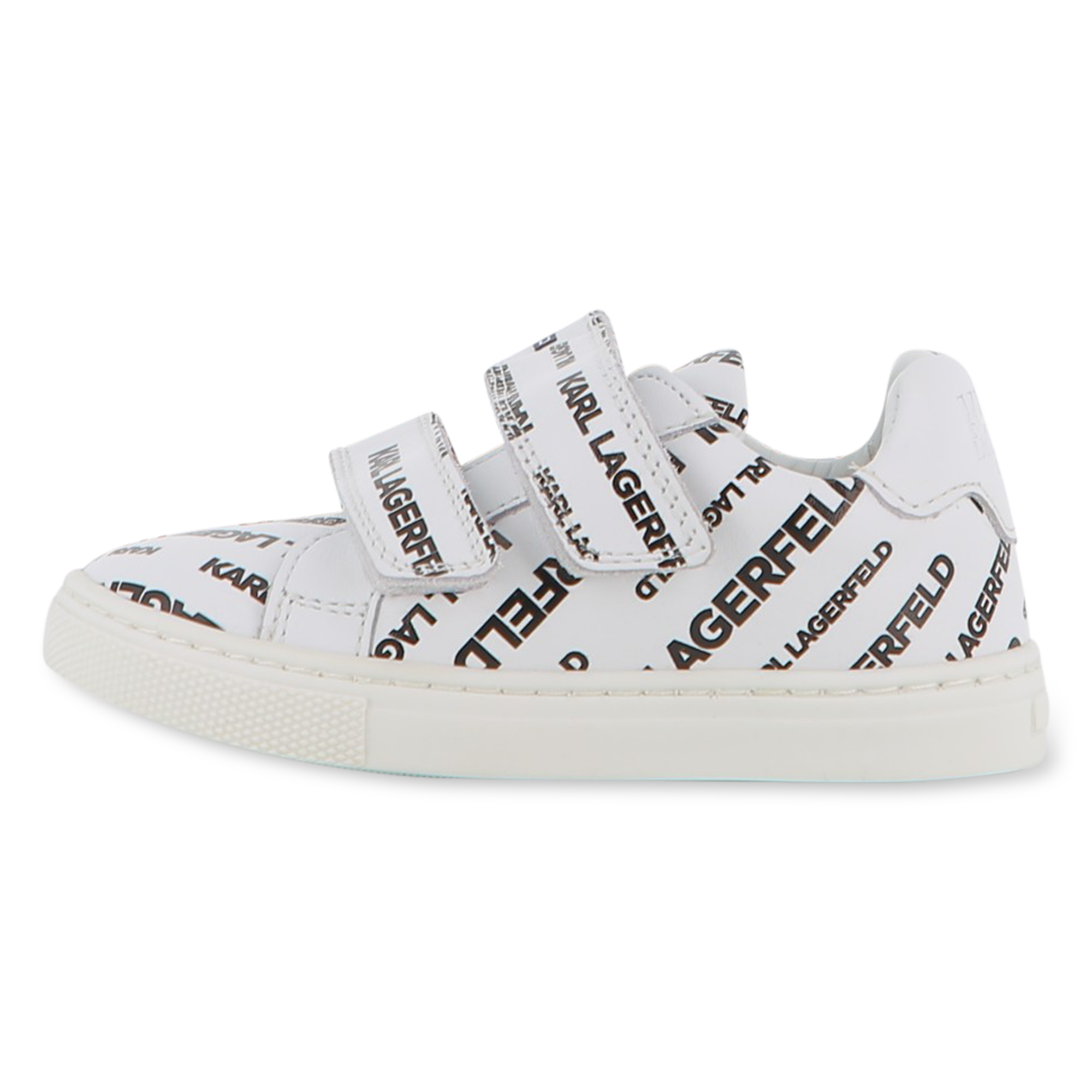 KARL LAGERFELD KIDS Leather Velcro sneakers for UNISEX | Kids around